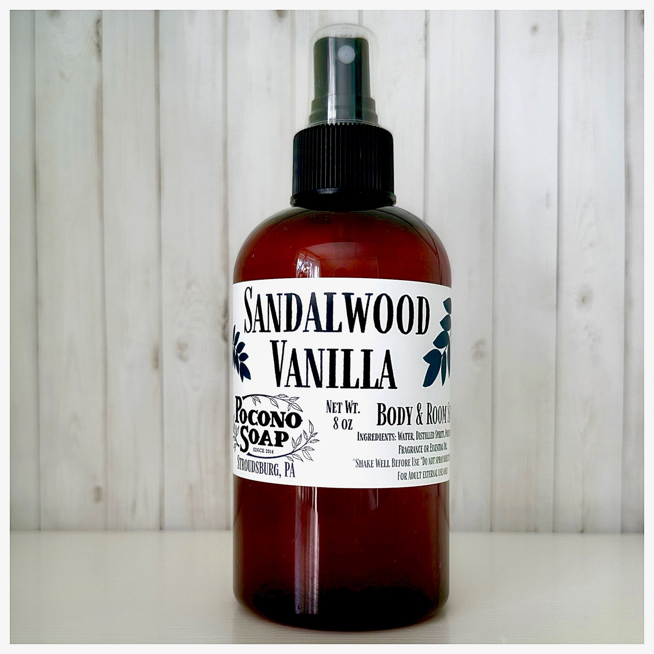 Sandalwood Vanilla Body & Room Spray | Pocono Soap